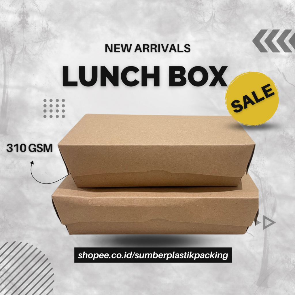 Jual Papper Lunch Box | Lunchbox Non Window | Kotak Makan Kertas ...