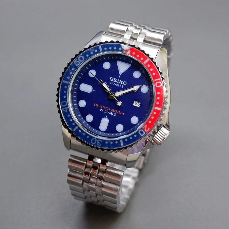 Jual Jam Tangan Pria Saiko Diver Stainless Tanggal Aktif | Shopee Indonesia