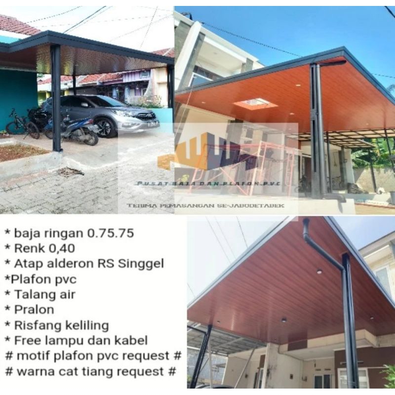 Jual pemasangan kanopy plavon PVC sudah includ semuanya | Shopee Indonesia