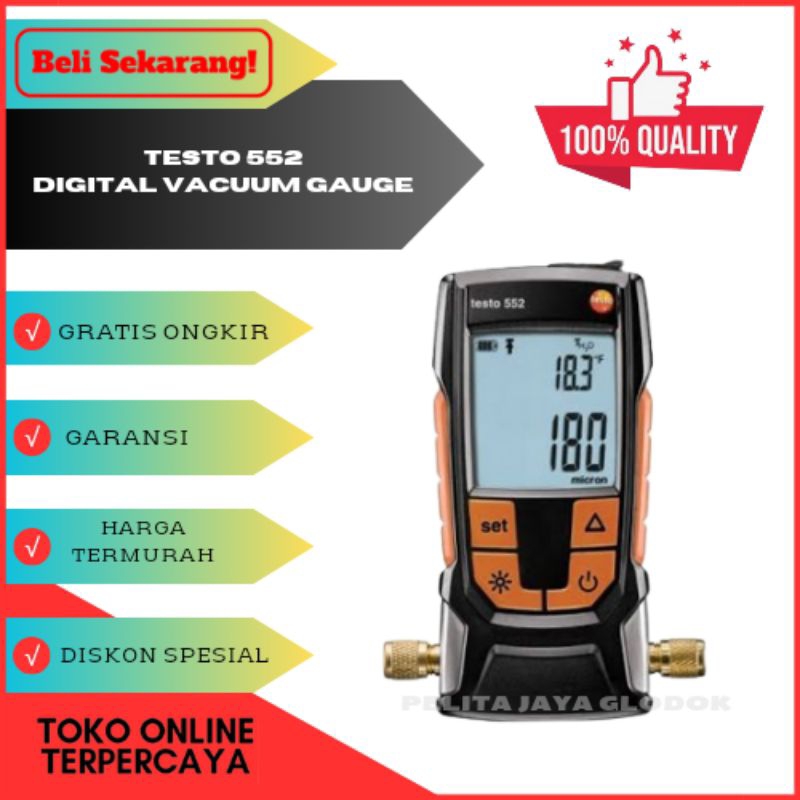 Jual Testo 552 - Digital Vacuum Gauge with Bluetooth | Shopee Indonesia