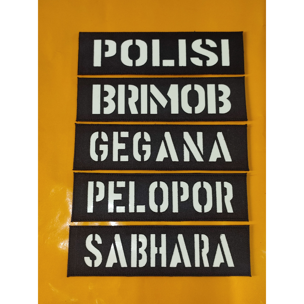 Jual patch laser cut glow in the dark polisi - brimob - gegana ...