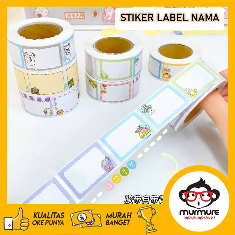 Jual MURMURE I [250PCS/ROLL] STIKER LABEL NAMA KOSONG / NAME TAG ...