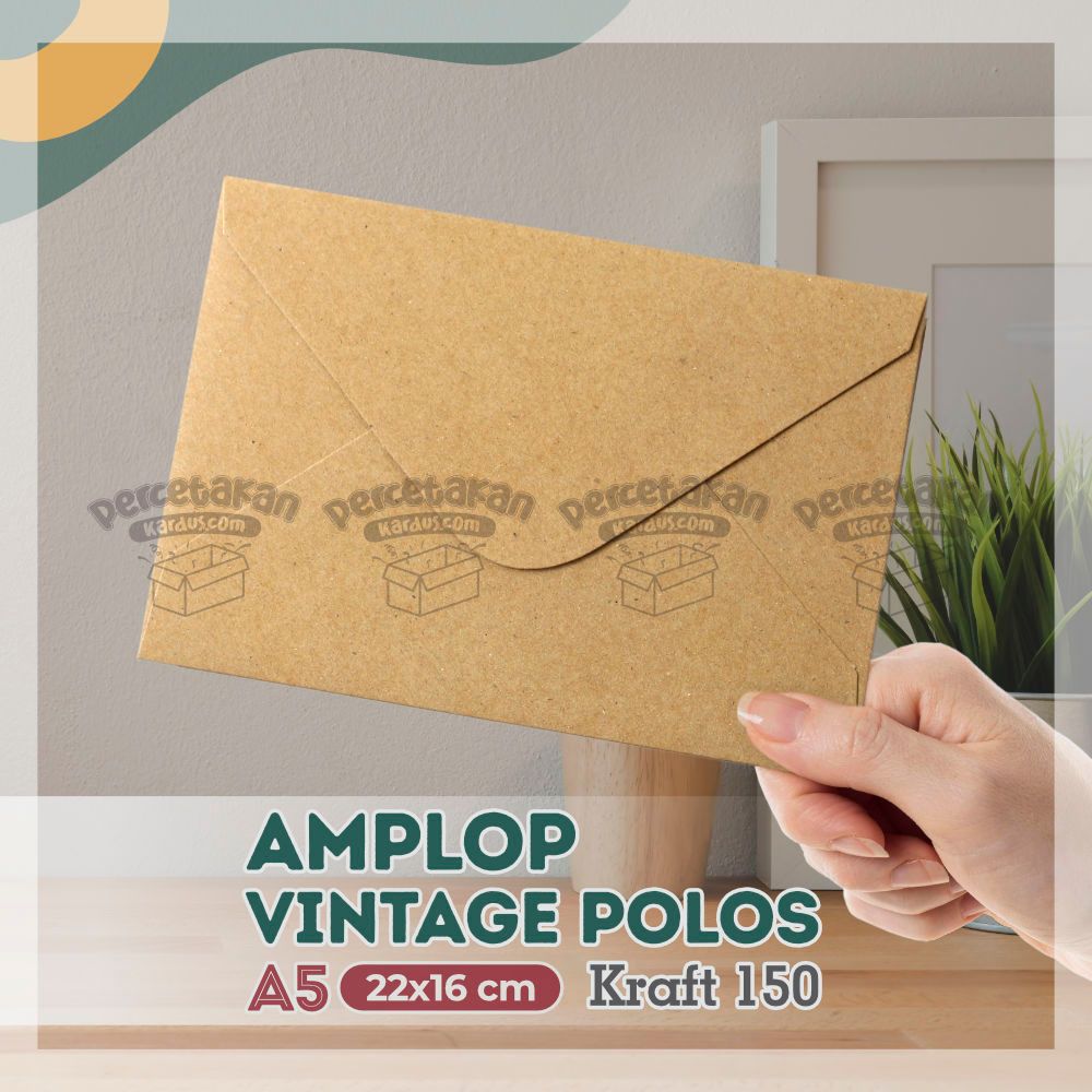 Jual A5 Amplop Vintage Kraft | Bahan Kraft 150GR | Ukuran 16x22CM A5 ...