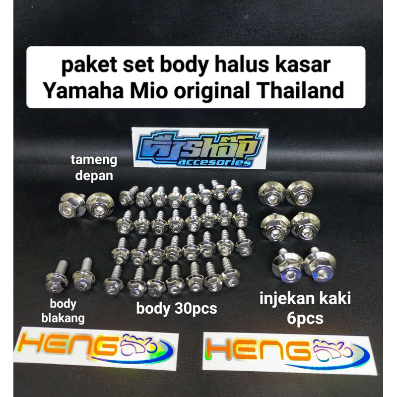 Jual paket bodi set baut probolt stainless body yamaha mio sporty smile original thailand 2 ...
