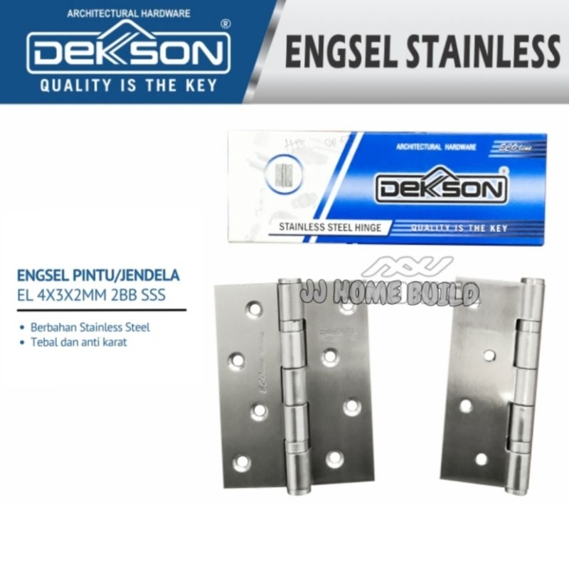 Jual Engsel Dekson 4"x3"x2mmx2BB Stainless Ecoline/Engsel Pintu/Hinge ...