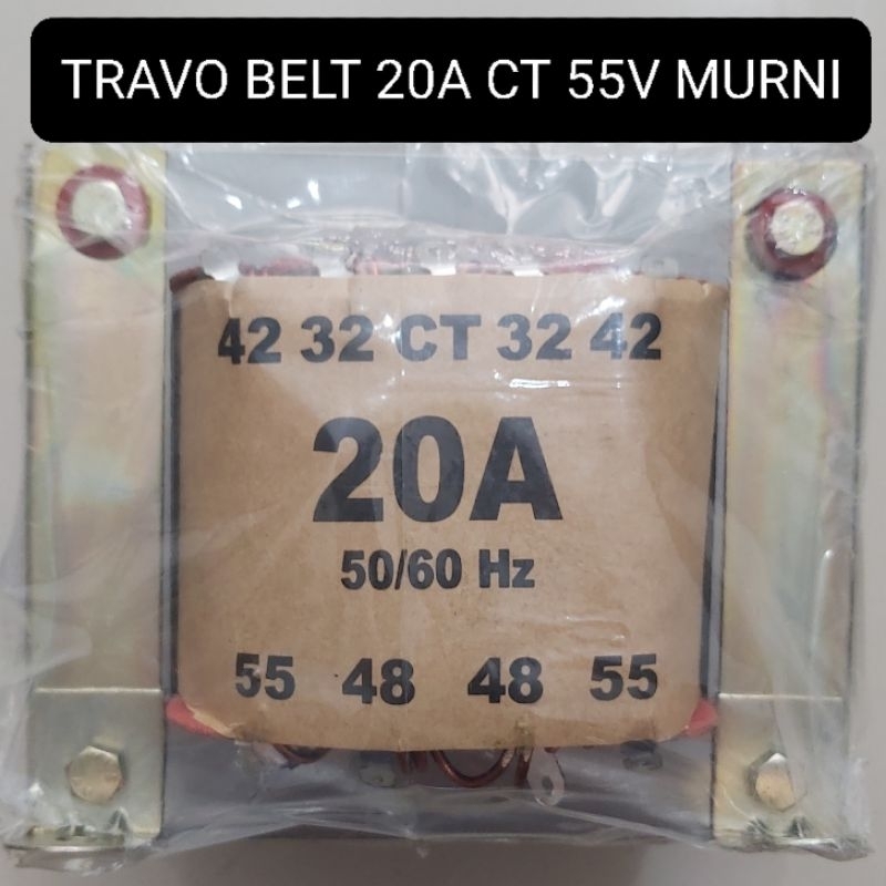 Jual BELT Travo 20A CT 55 Volt Murni Trafo 20 Amper Transformer Tembaga | Shopee Indonesia