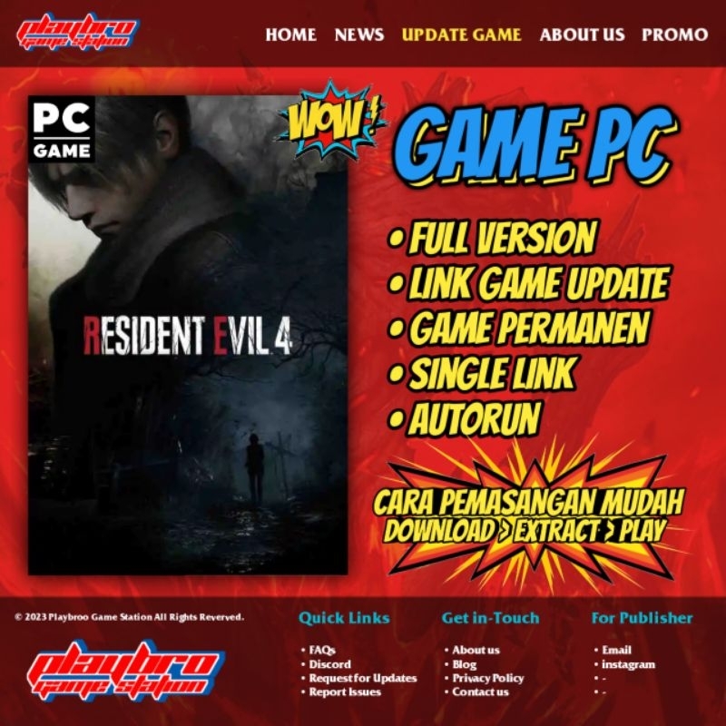 Jual Resident Evil 4 Remake - Game PC/Laptop (Download to Play Bro!) | Shopee Indonesia