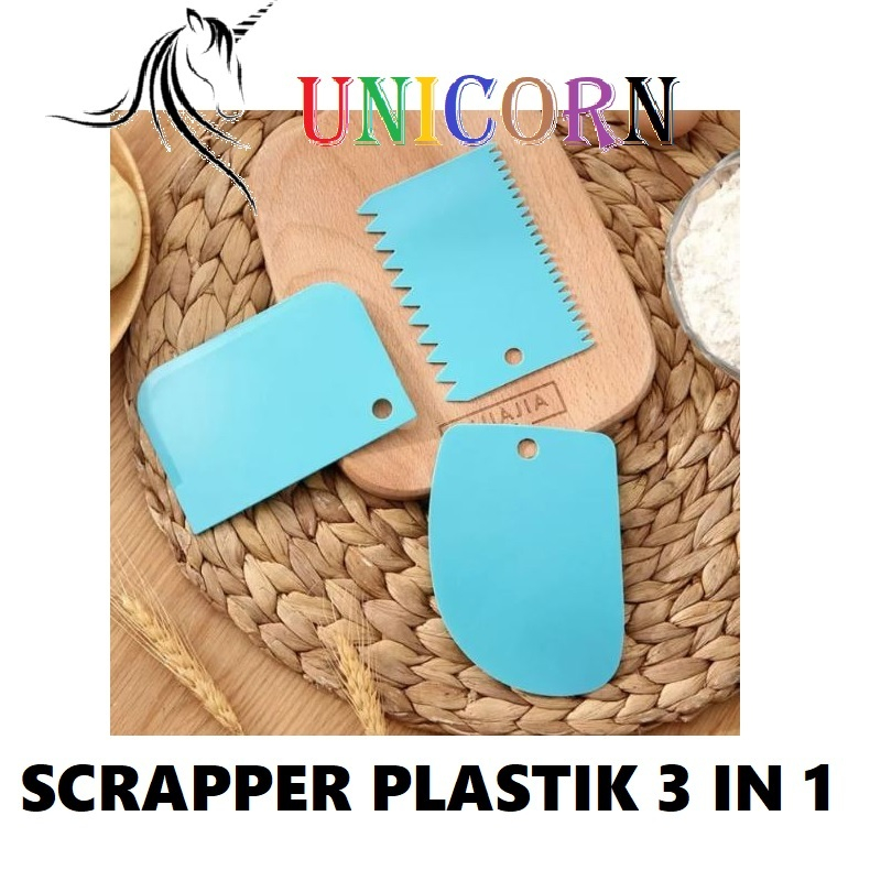 Jual Scraper Kue / Scraper Plastik set 3 in 1 | Shopee Indonesia