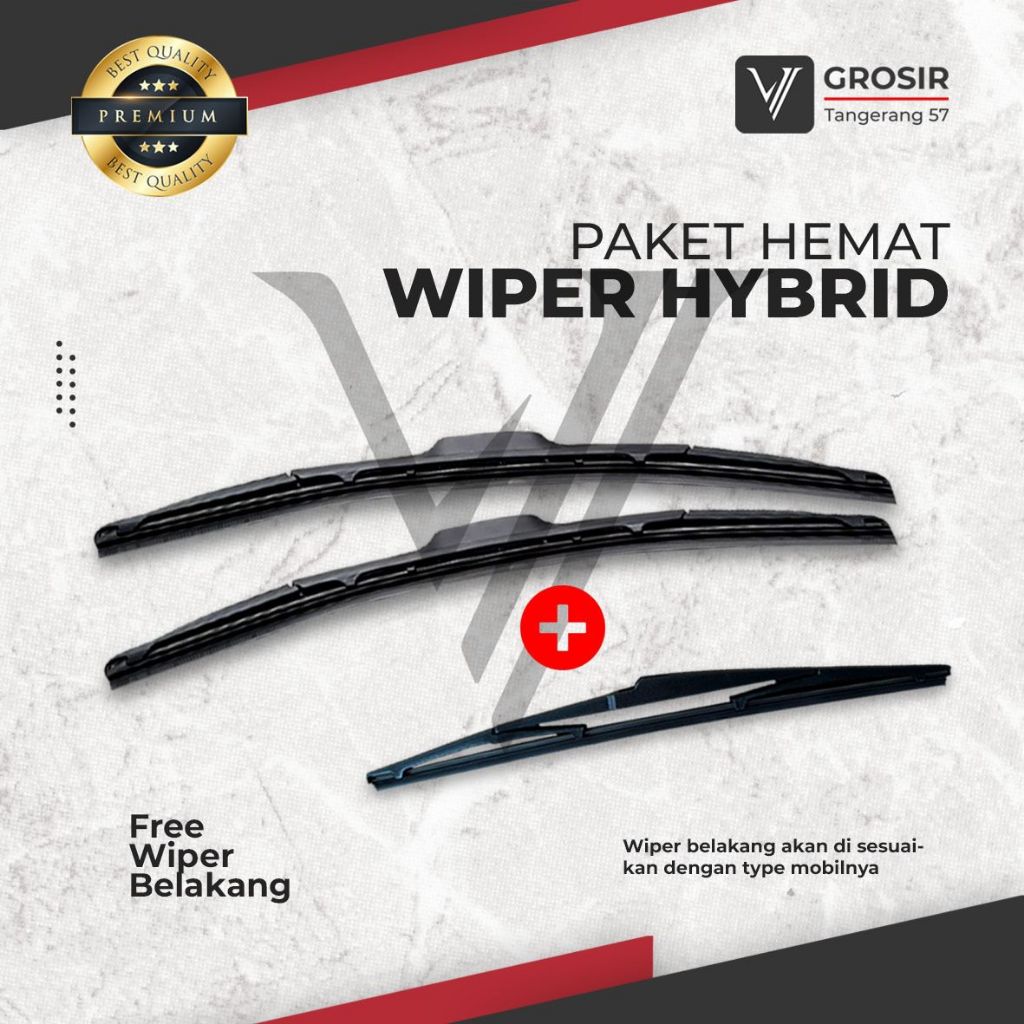 Jual PAKET WIPER MOBILIO DEPAN BELAKANG HYBRID BLADE 3 PCS | Shopee ...