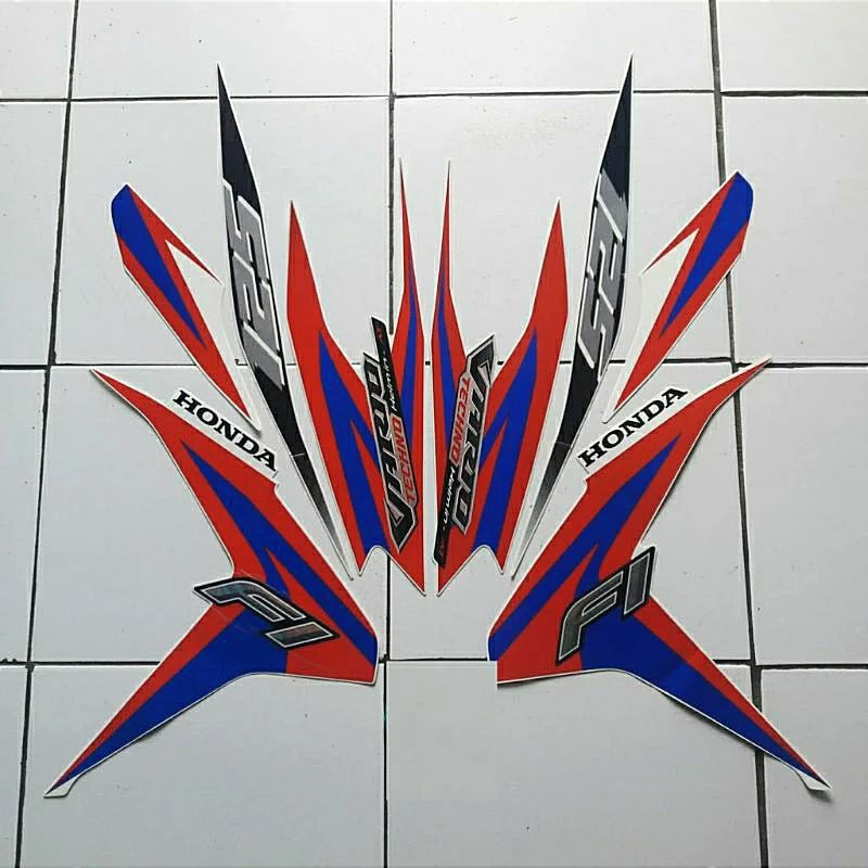 Jual Stiker Striping Motor VARIO TECHNO OLD 2013 PUTIH-MERAH Sticker ...