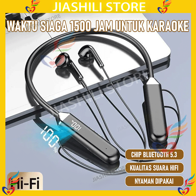Jual Jiashili Headset Bluetooth yang dipasang di leher BT-100 headset ...
