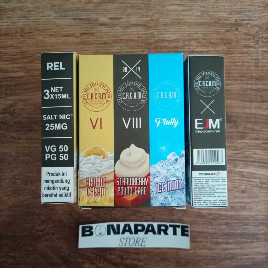 Jual EJM Cream Pack Salt Nic 3x15ML by EJM Cukai 2024 | Shopee Indonesia