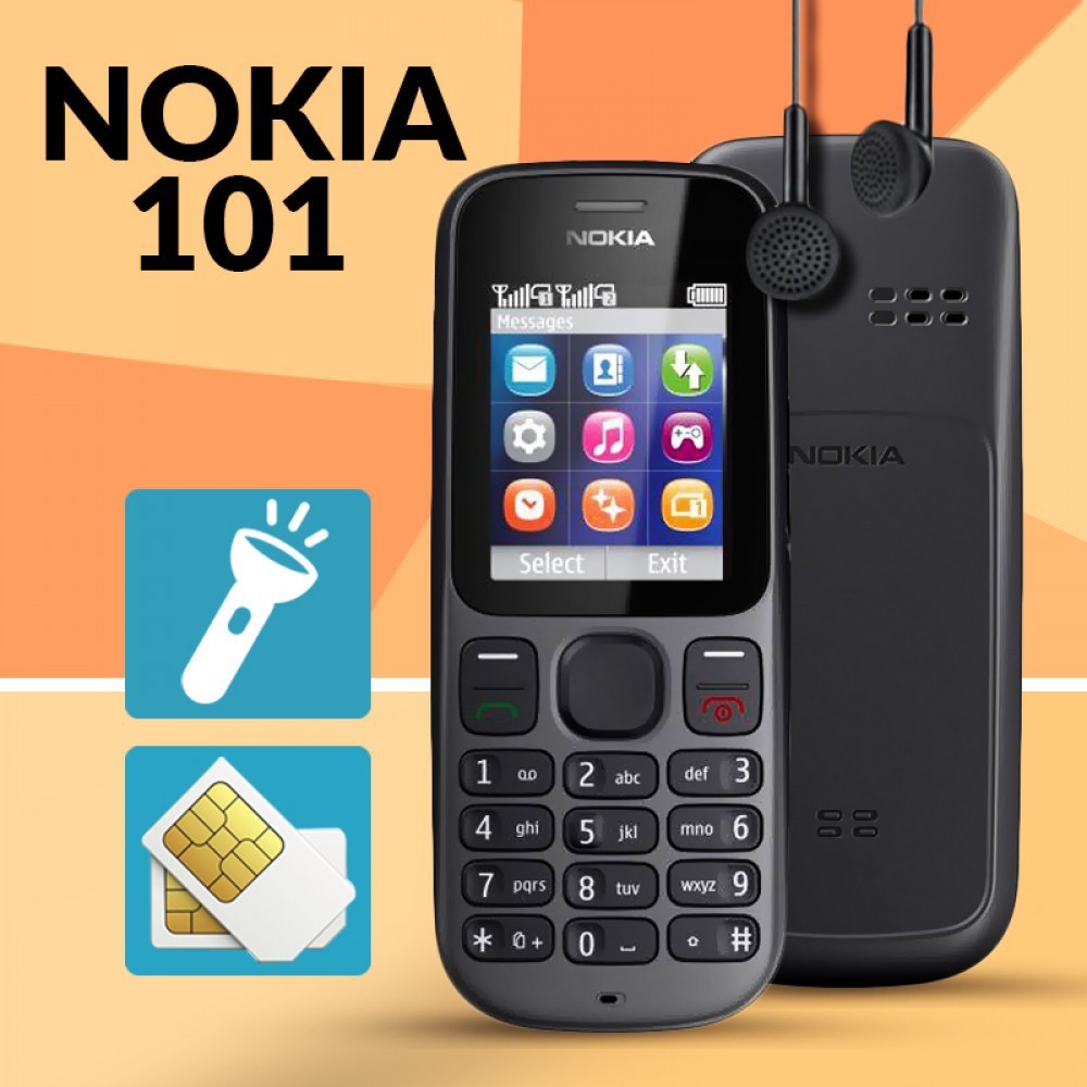 Jual HP Nokia 101 ponsel candy bar dual SIM asli baru | Shopee Indonesia
