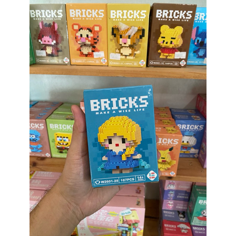 Jual LEGO BRICK LUCU Bricks Toys Model Kartun Building Blok Nano 3D ...