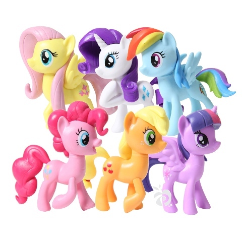 Jual My Little Pony Friendship Large Figure Set isi 6 Mainan Kuda Poni ...