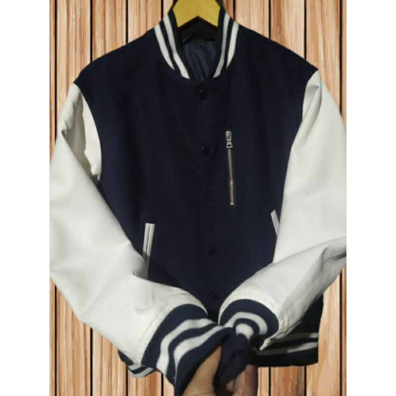 Jual Varsity UNIQLO Leather Jaket | Shopee Indonesia