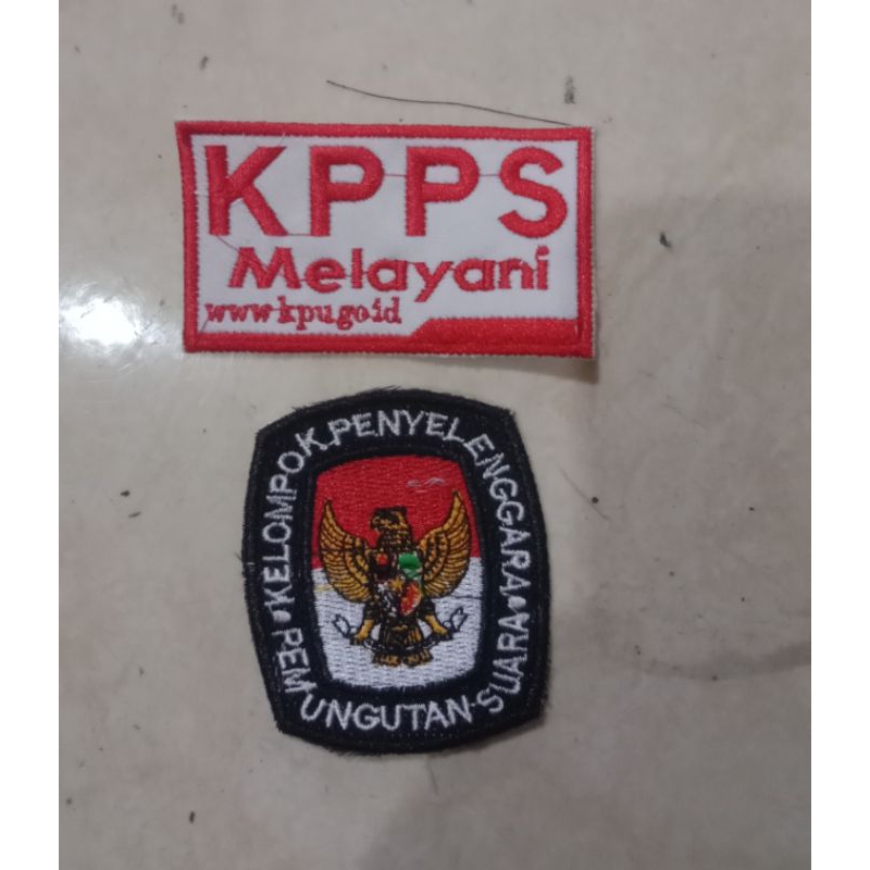 Jual logo bordir kpps.dan logo bordir kpu.dan pps.beli sepasang logo ...