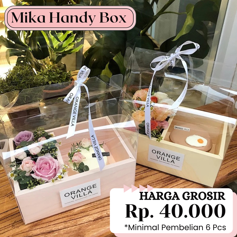 Jual FT - MIKA HANDY BOX - Box Kue - Box Kado Transparan - Box Bunga ...