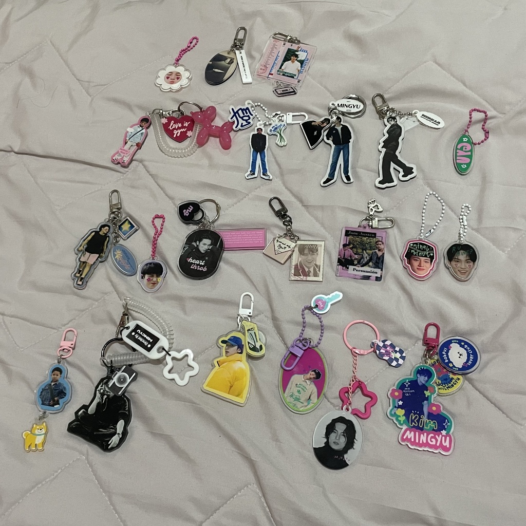 Jual Preloved Keychain Seventeen Mingyu Hoshi Seungkwan | Shopee Indonesia