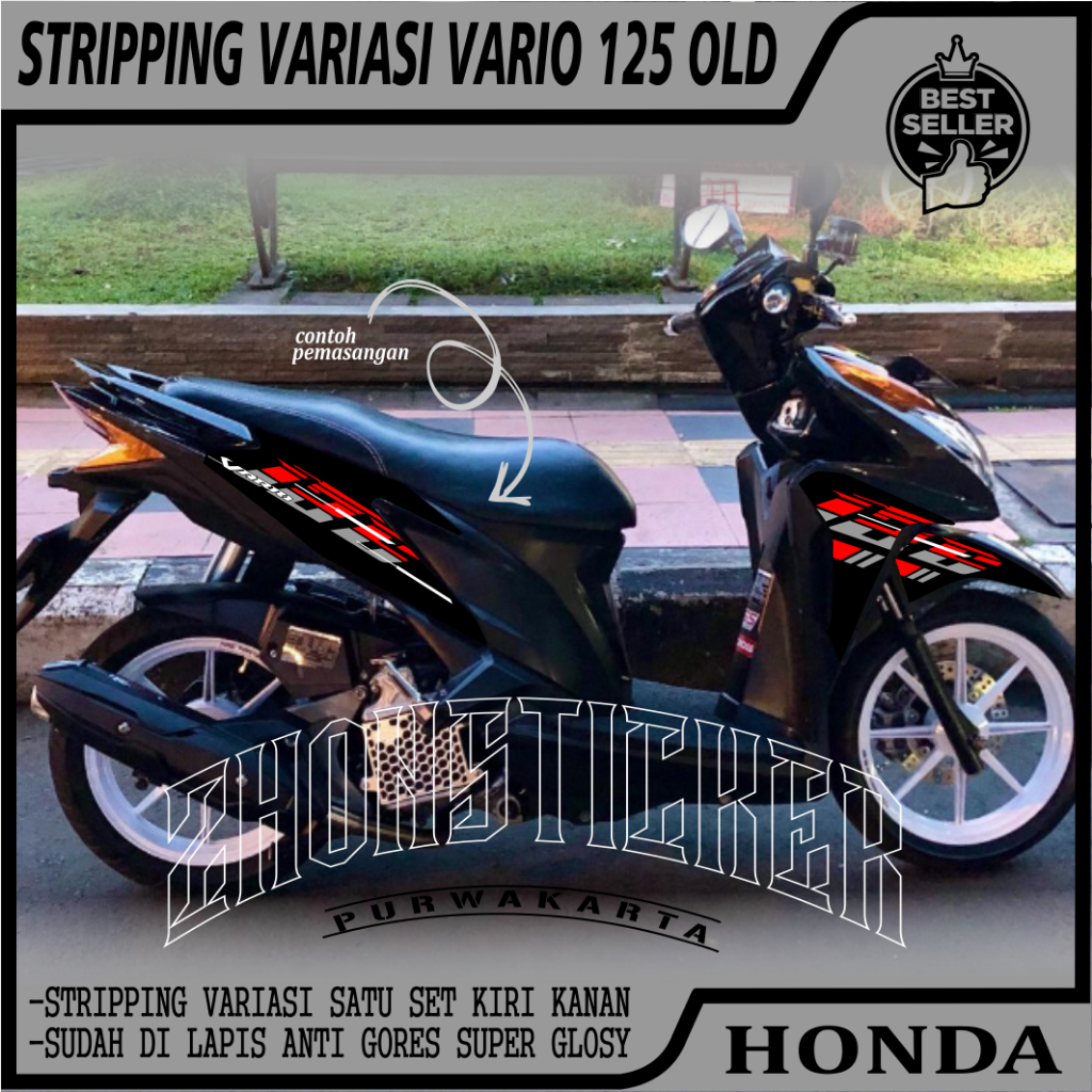 Jual STRIPPING VARIASI HONDA VARIO 125 OLD STICKER POLET BODI MOTOR VARIO 125 OLD LIST SIMPLE ...