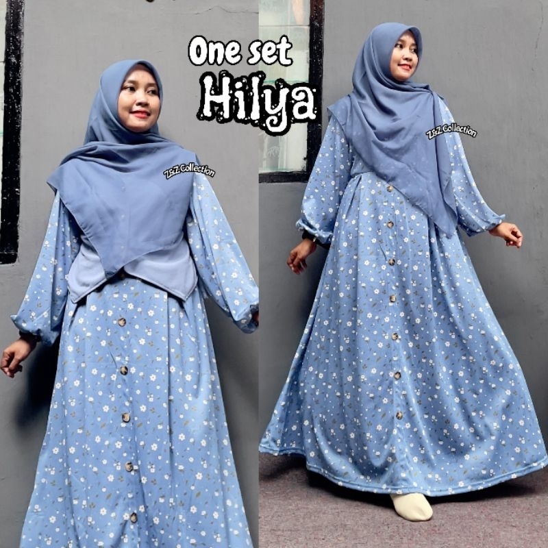 Jual Hilya set (Gamis+vest) | Shopee Indonesia