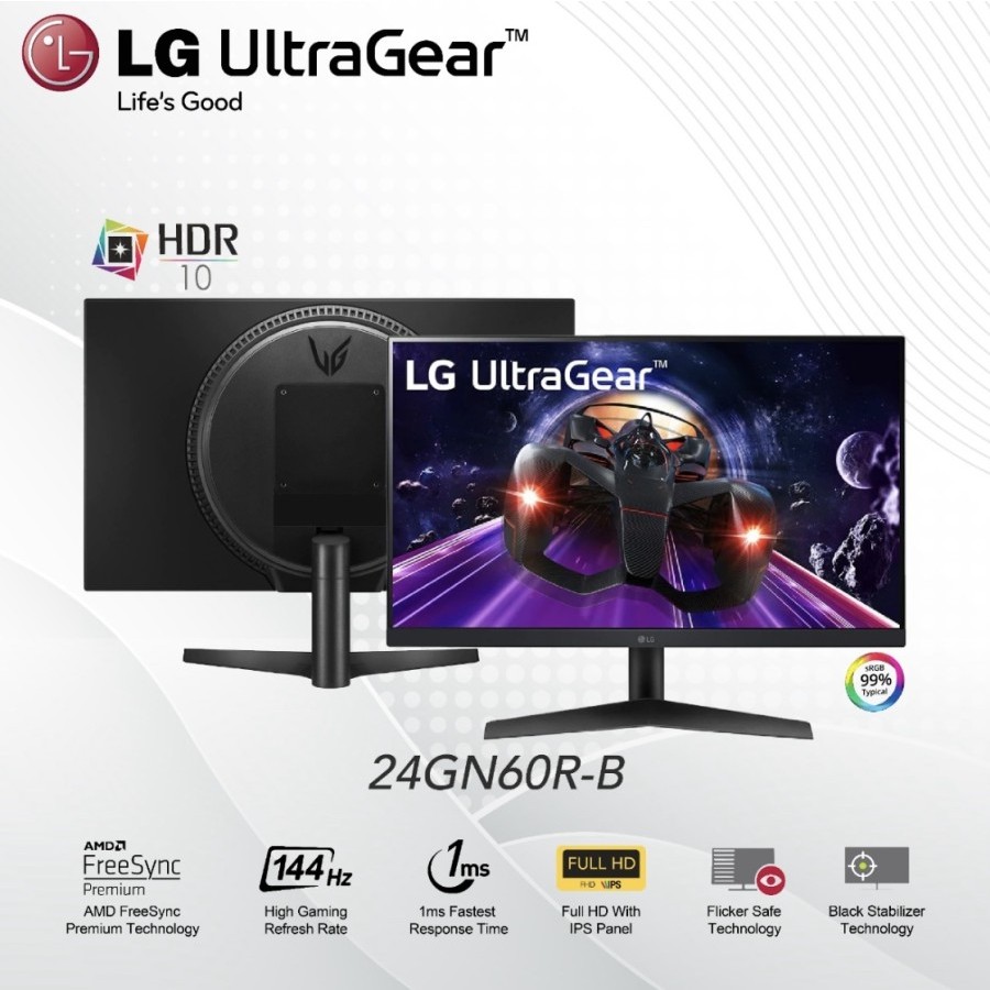 Jual Monitor LED LG 24GN600 / 24GN600-B IPS 144hz HDR Freesync ...