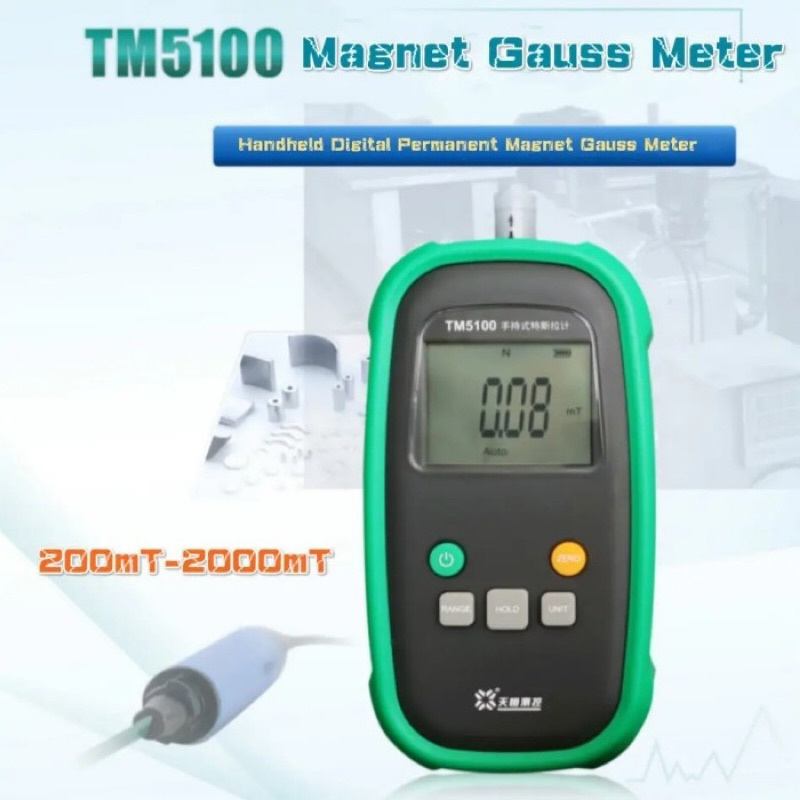 Jual Tesla Gauss Tester TM5100-5 Magnet Meter TM5100 5% Magnetic TM ...