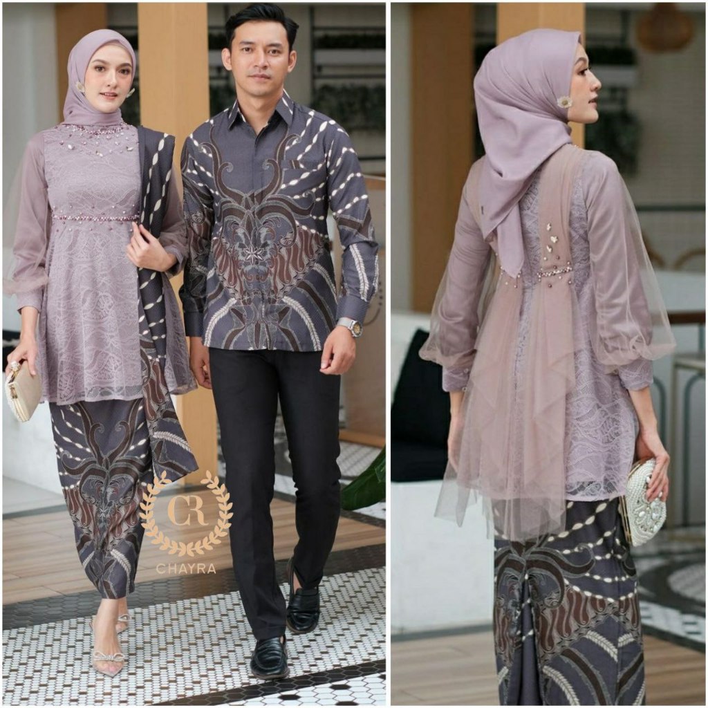 Jual Kebaya Couple Modern Nadine Series Kebaya Wisuda Wanita Set Tunik ...