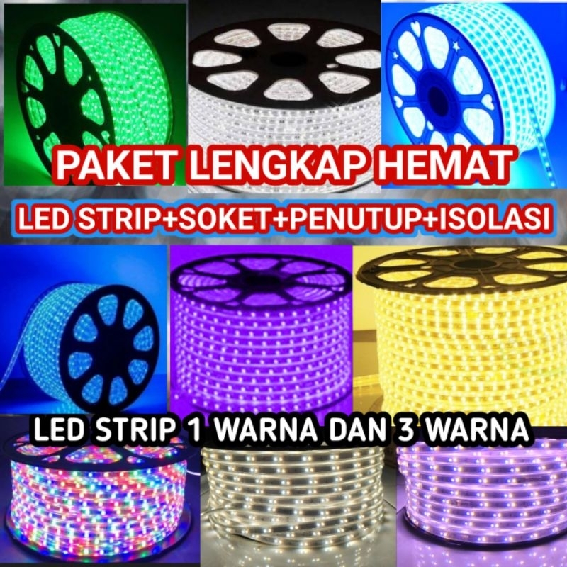 Jual PAKET HEMAT LED STRIP 5050 10M , 15M , 20M , 30M (LED, SOCKET ...