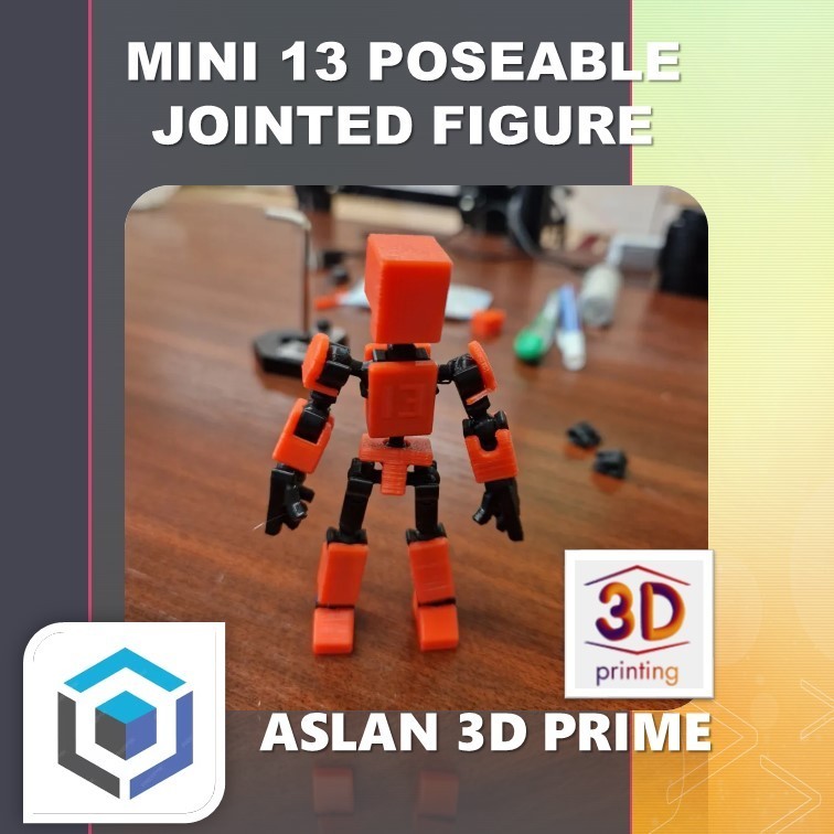 Jual MINI 13 JOINTED POSEABLE ACTION FIGURE LUCKY Custom Color 3D Print ...