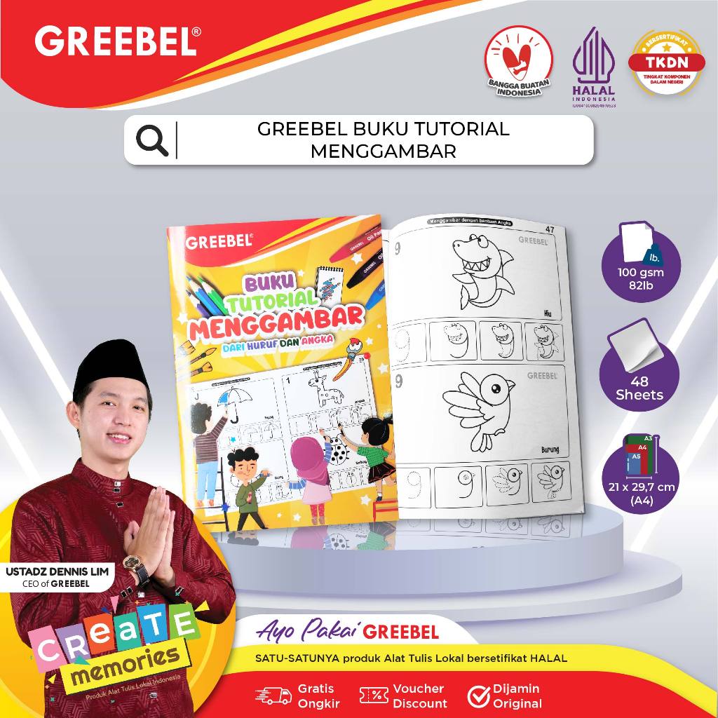 Jual GREEBEL BUKU TUTORIAL GAMBAR/MEWARNAI/MELUKIS/LATIHAN MENGGAMBAR ...