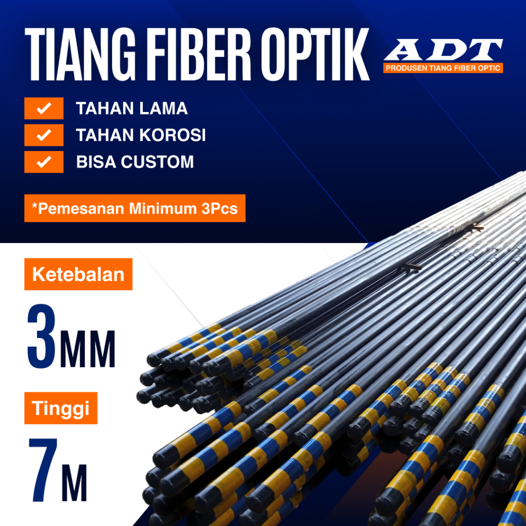 Jual Tiang FO/Fiber Optik, Telkom, dan Telepon Berkualitas [3mm - 7 ...