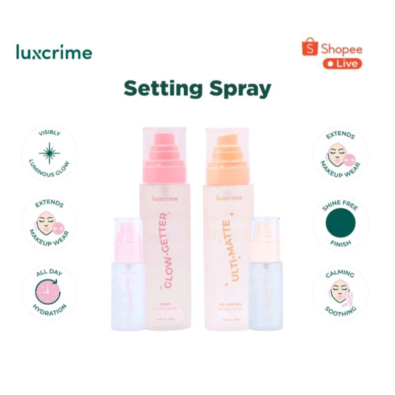 Jual Luxcrime Setting Spray KEMASAN BESAR 150ML | Shopee Indonesia