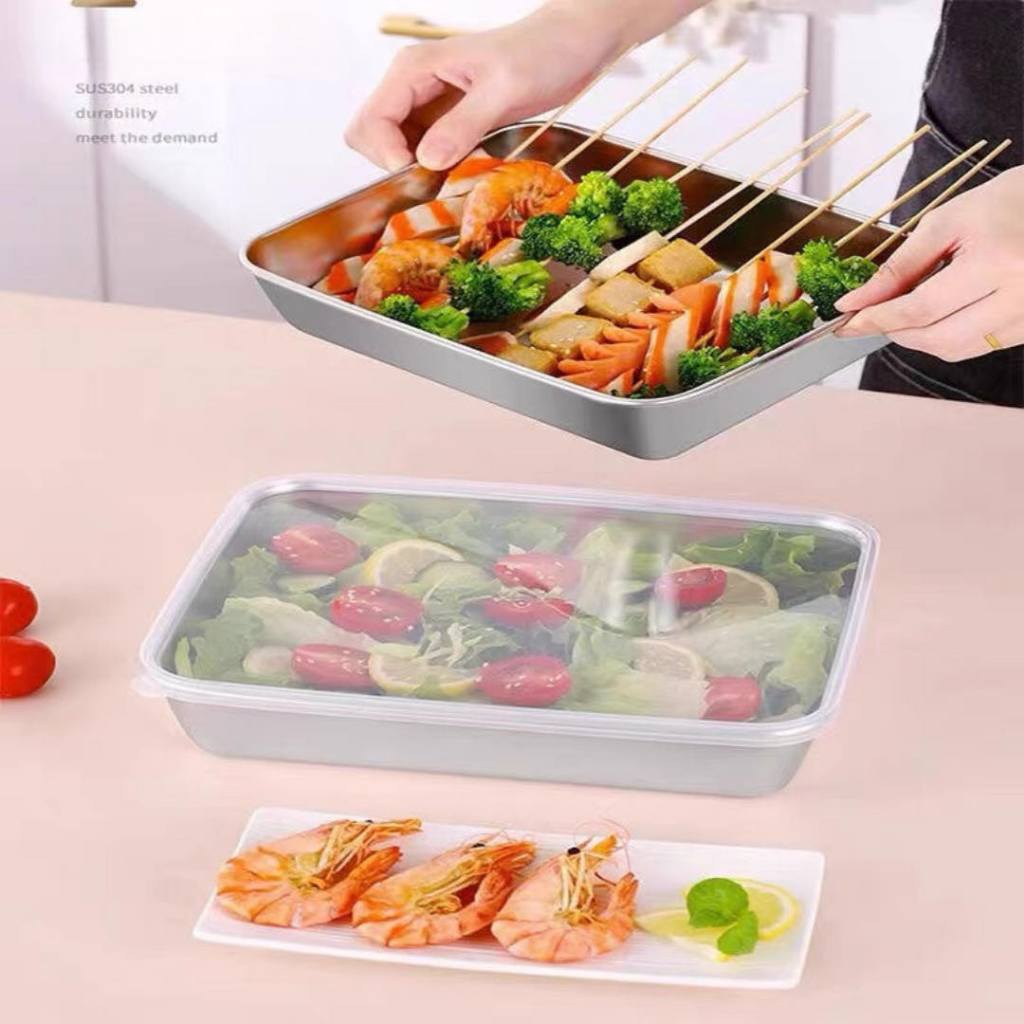 Jual FUNCOOK 304 Stainless Wadah Sayur Food Box Dengan Tutup/Tempat ...