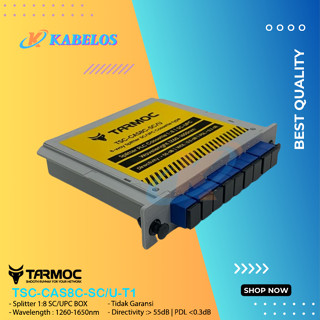 Jual Tarmoc Splitter FO 1:8 SC/UPC | Splitter 1:8 Box Cassette Fiber ...