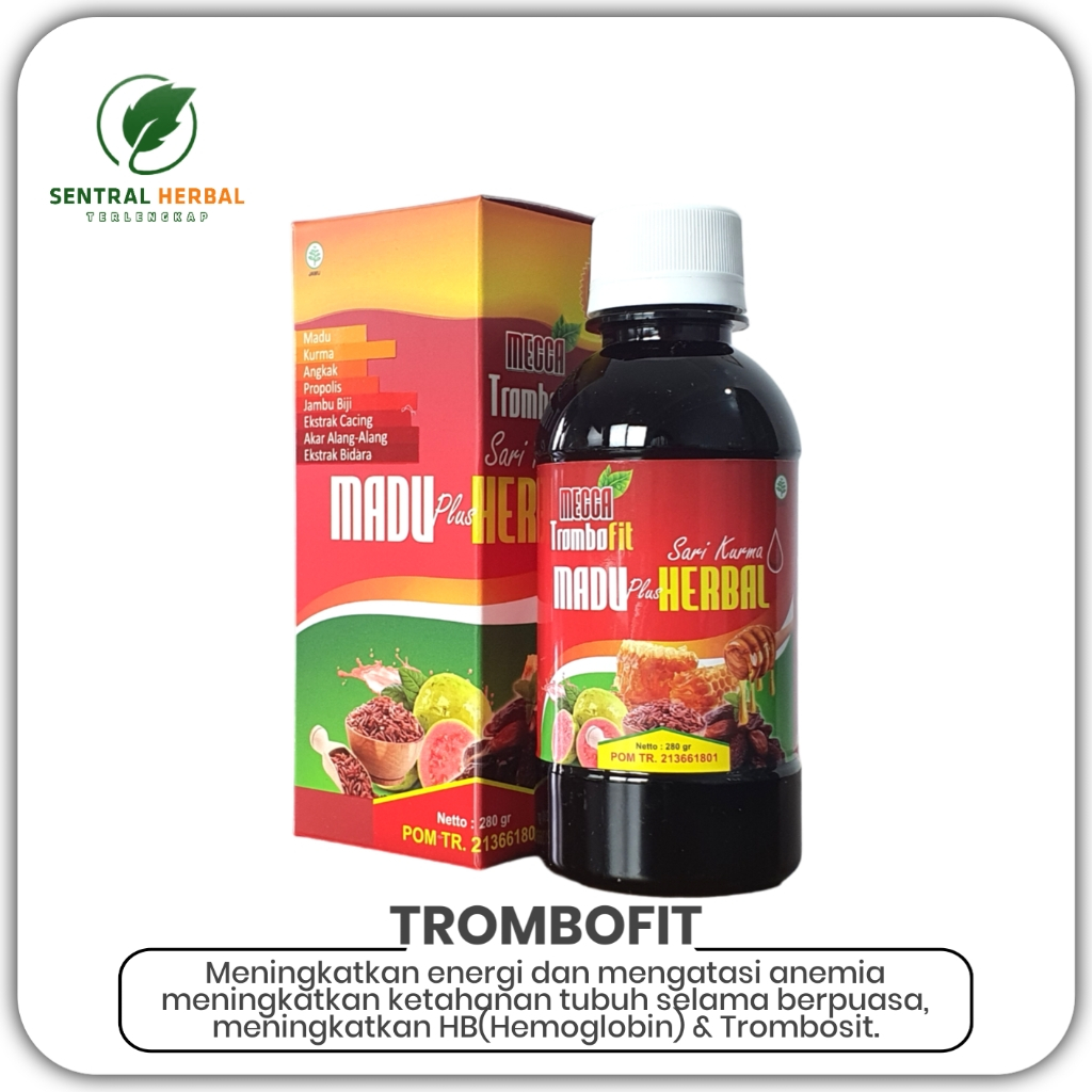 Jual Trombofit Meccatrom Sari Kurma Madu Angkak Plus Herbal - Berat Isi ...