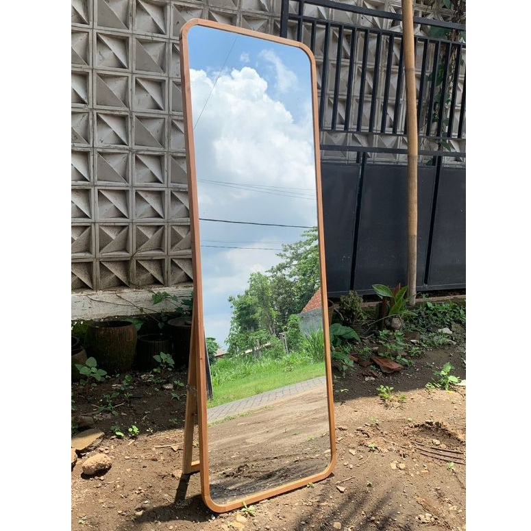 Jual Cermin Kaca Ukuran 150x50cm Standing Mirror Cermin Full Body bisa ...