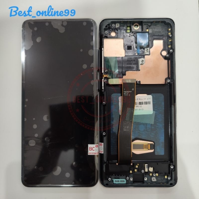 Jual LCD + TS + FRAME SAMSUNG S20 ULTRA/G988 BLACK OLED | Shopee Indonesia