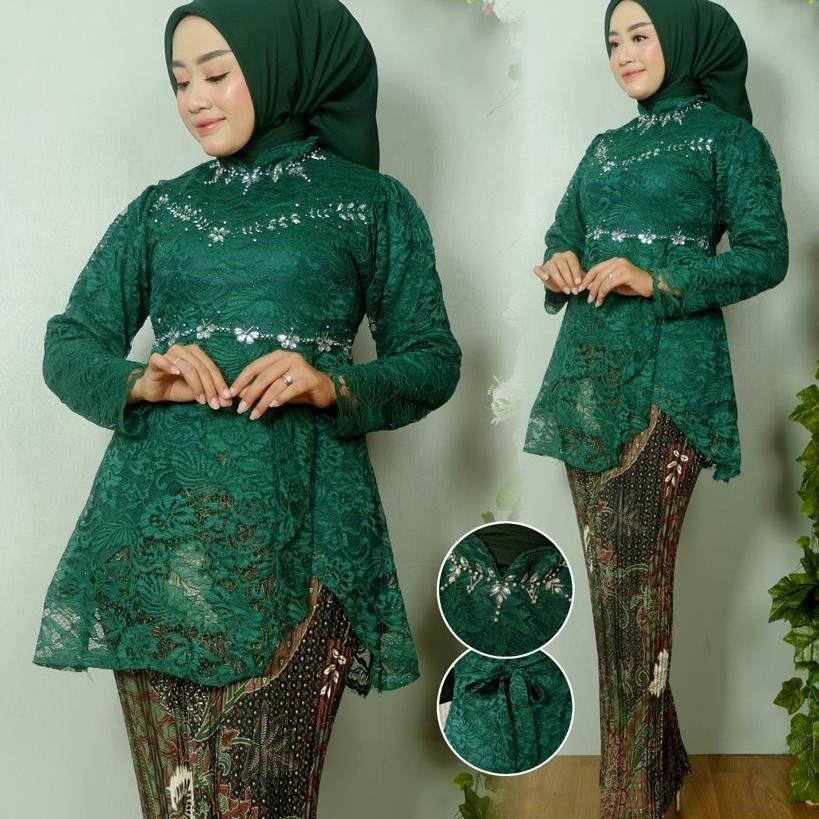 Jual Setelan Kebaya Brokat Wisuda/Kebaya Brokat Widuda/Kebaya Modern ...