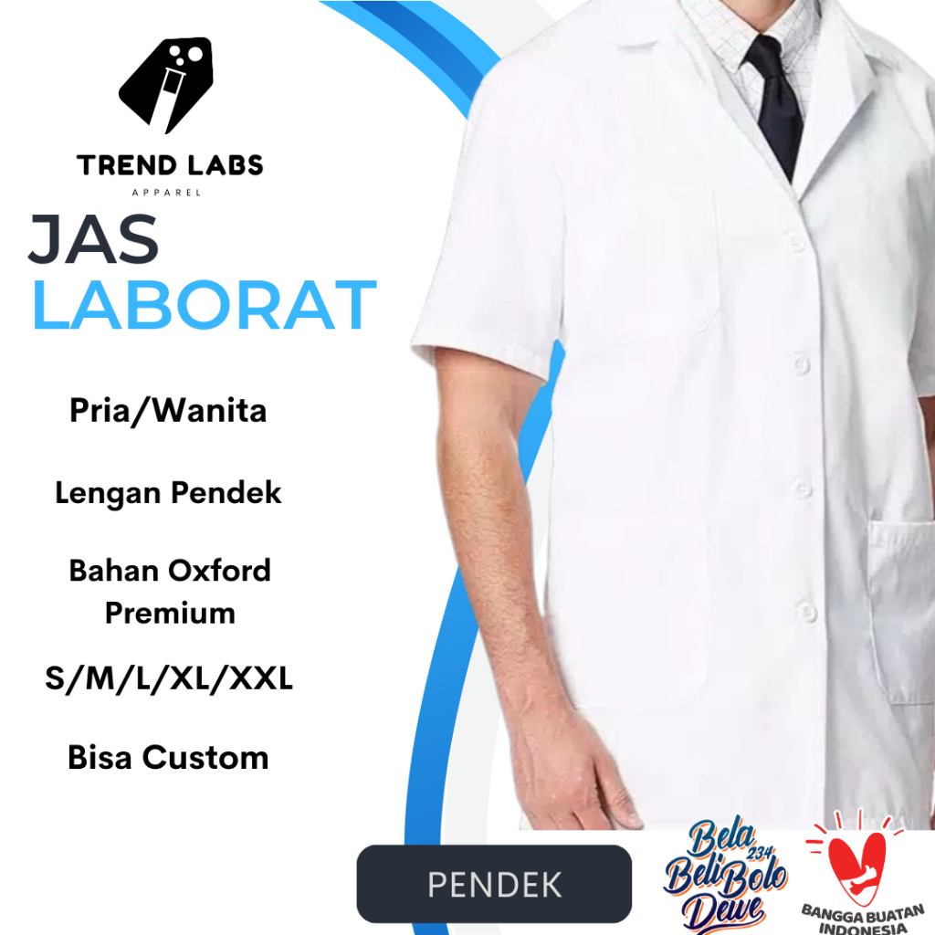 Jual JAS LABORAT / JAS LAB / BAJU LABORAT / PAKAIAN PUTIH UNTUK ...