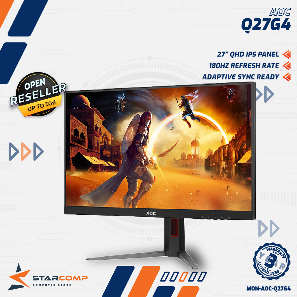 Jual AOC Q27G4 Monitor LED 27 Inch IPS 1ms 180Hz QHD 1440p Gaming ...
