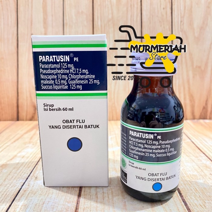 Jual PARATUSIN PE Sirup 60 ml-Syrup Obat Batuk,Pilek,Flu & Demam ...