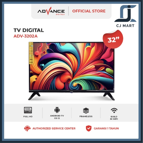 Jual Advance Android TV LED 32 Inch ADV-3203A Smart TV Frameless ...