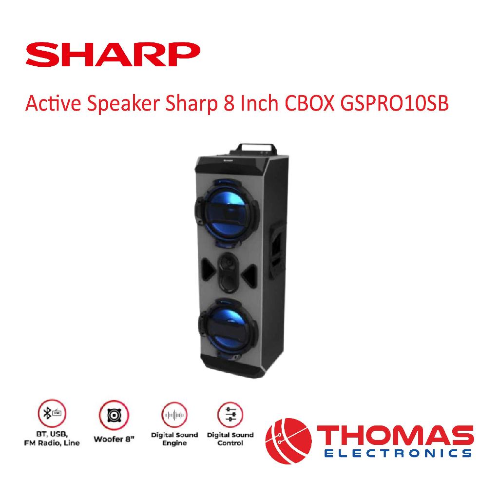 Jual Active Speaker Sharp CBOX GSPRO10SB GSPRO 8 SB 8 Inch Garansi ...