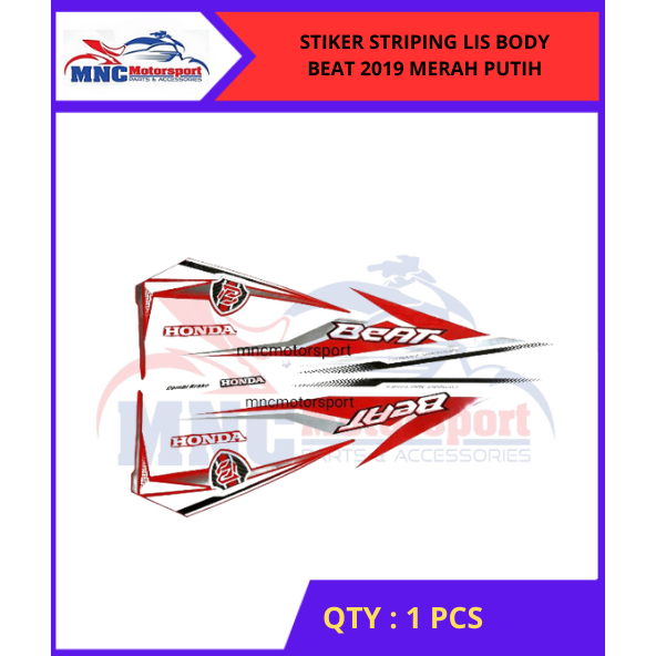 Jual STIKER STRIPING LIS BODY BEAT 2019 MERAH PUTIH | Shopee Indonesia