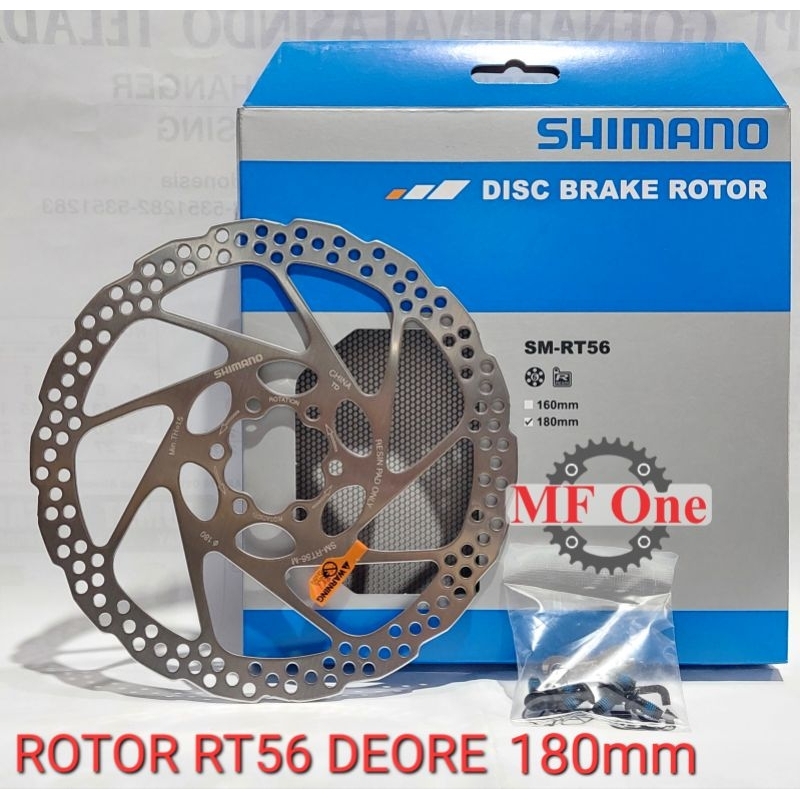 Jual Rotor Shimano Deore RT56 180mm / 7 inch Six Bolt SM-RT56 Box ...