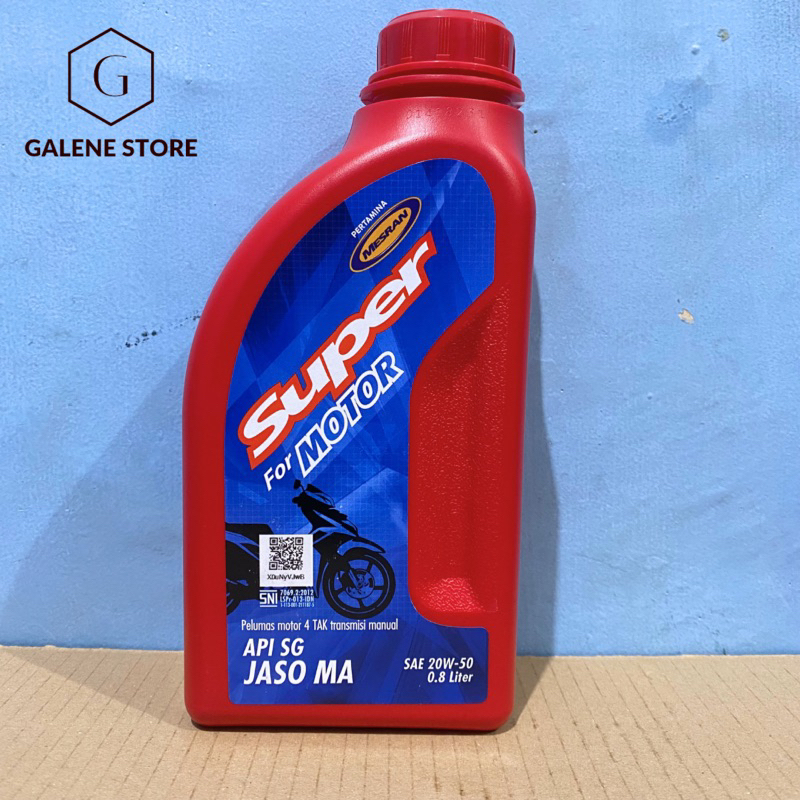 Jual PERTAMINA MESRAN SUPER FOR MOTOR 20W50 800ML OLI MOTOR | Shopee ...