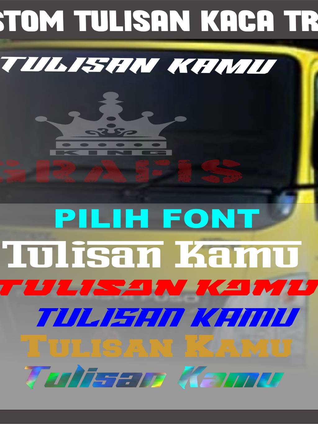 Jual Stiker Variasi Kaca Truk|Sticker Cuting Custom | Shopee Indonesia