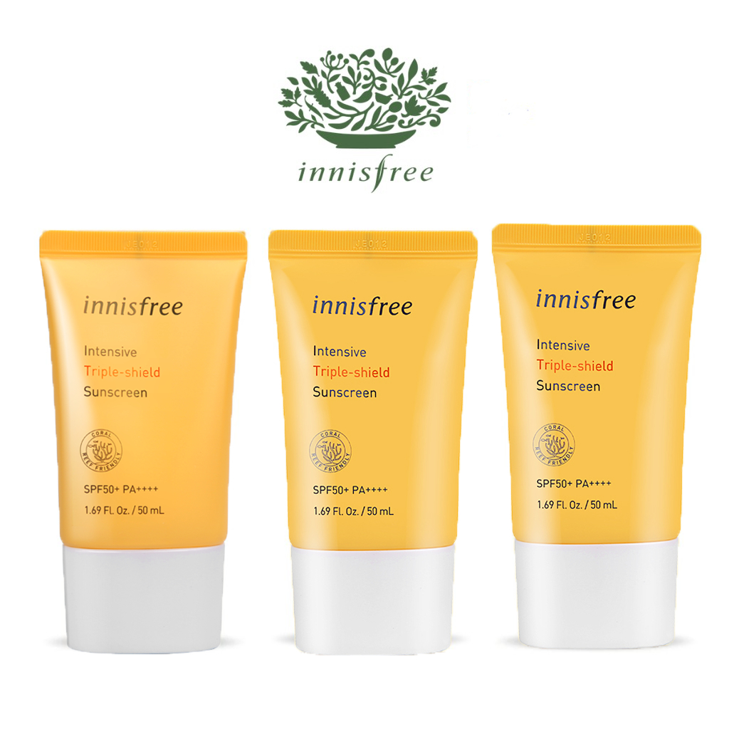 Jual [Innisfree] Intensive Triple Shield Sunscreen SPF50+ PA++++ 50ML Memutihkan Dan Mencerahkan ...