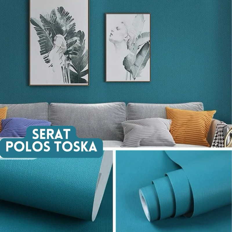 Jual Wallpaper dinding serba warna biru banyak varian nya | Shopee ...